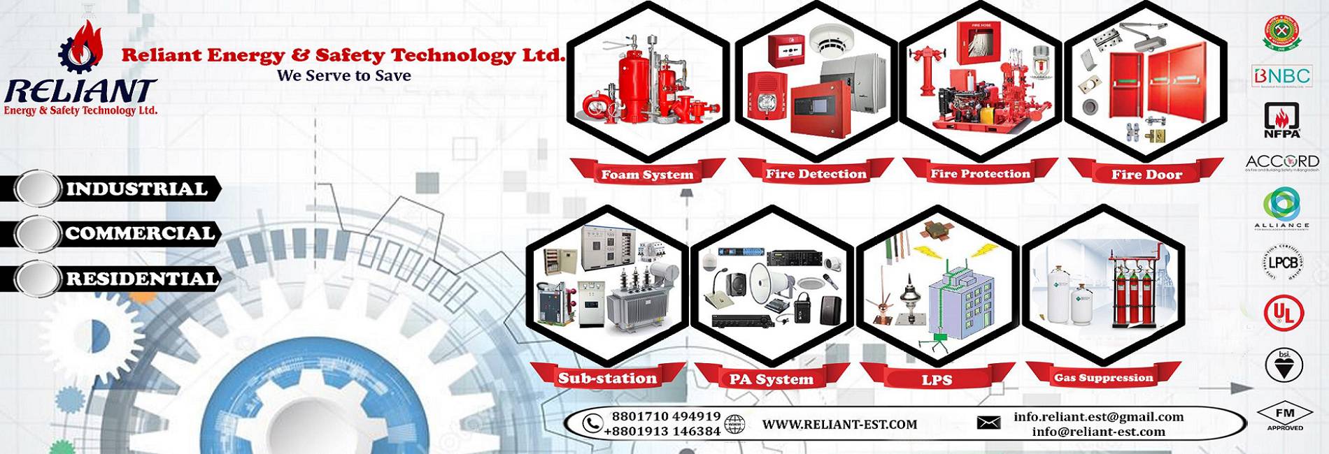 Best Fire safety company in BD - Reliant Energy & Safety Technology Ltd