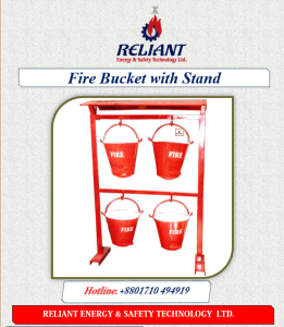Fire Bucket With Stand - Reliant Energy & Safety Technology Ltd EST