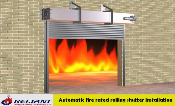 Automatic fire rated rolling shutter Installation - Reliant EST